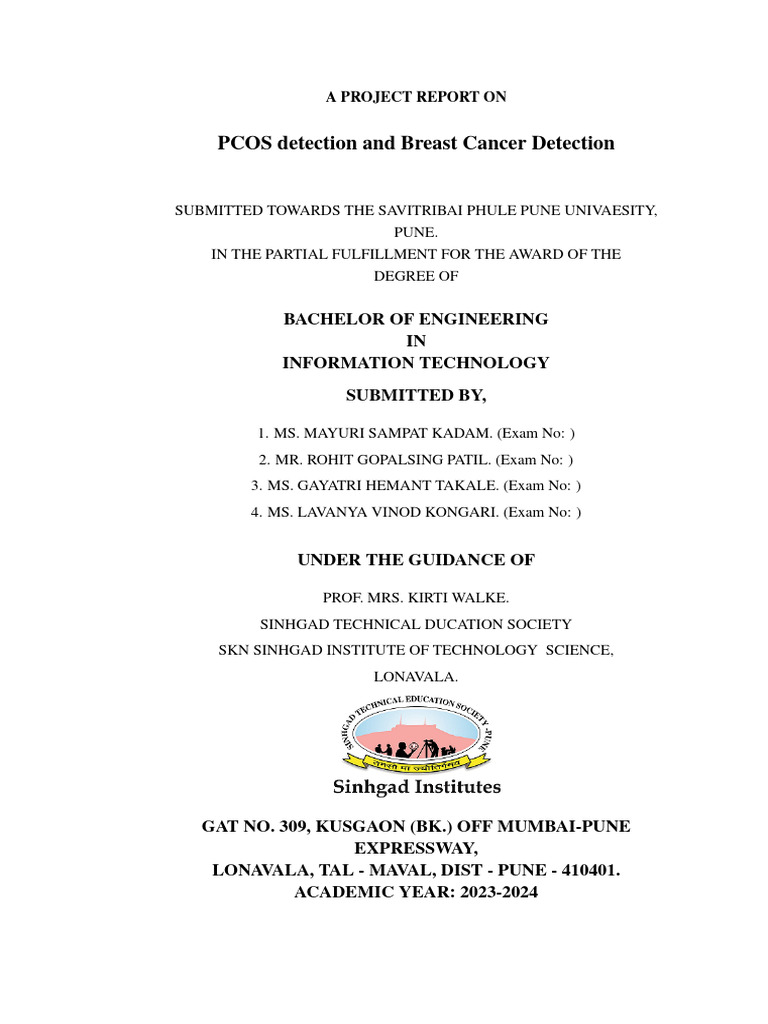 PCOS Breast Cancer Detection 1 | PDF
