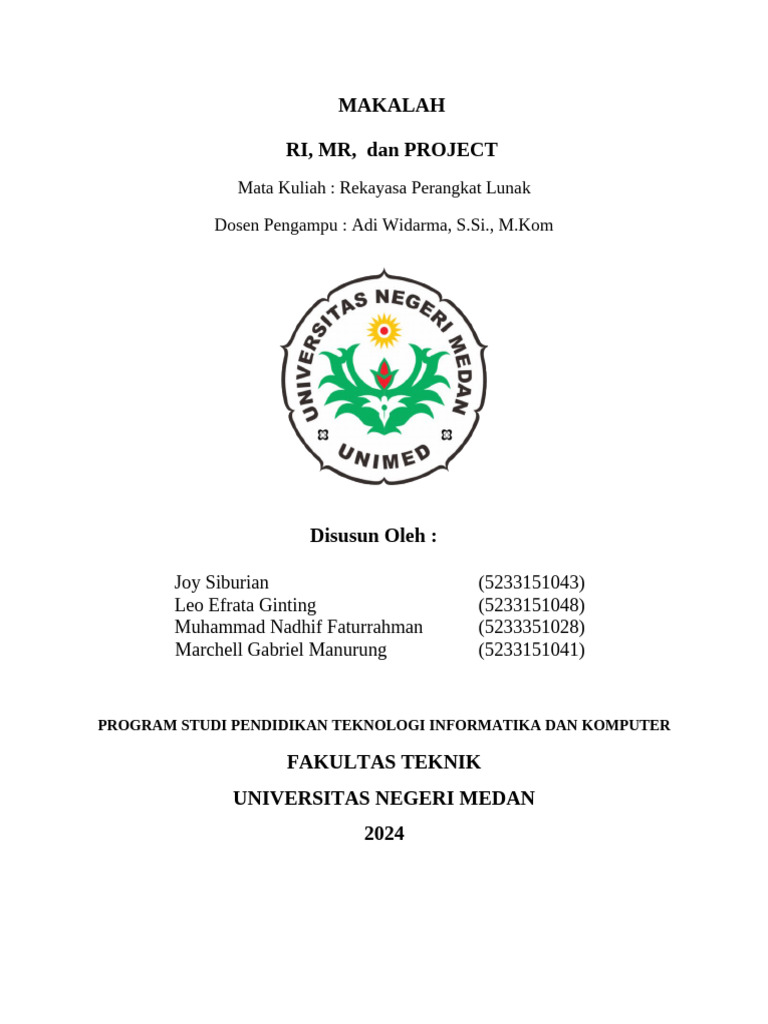 Makalah Tugas Akhir RPL | PDF