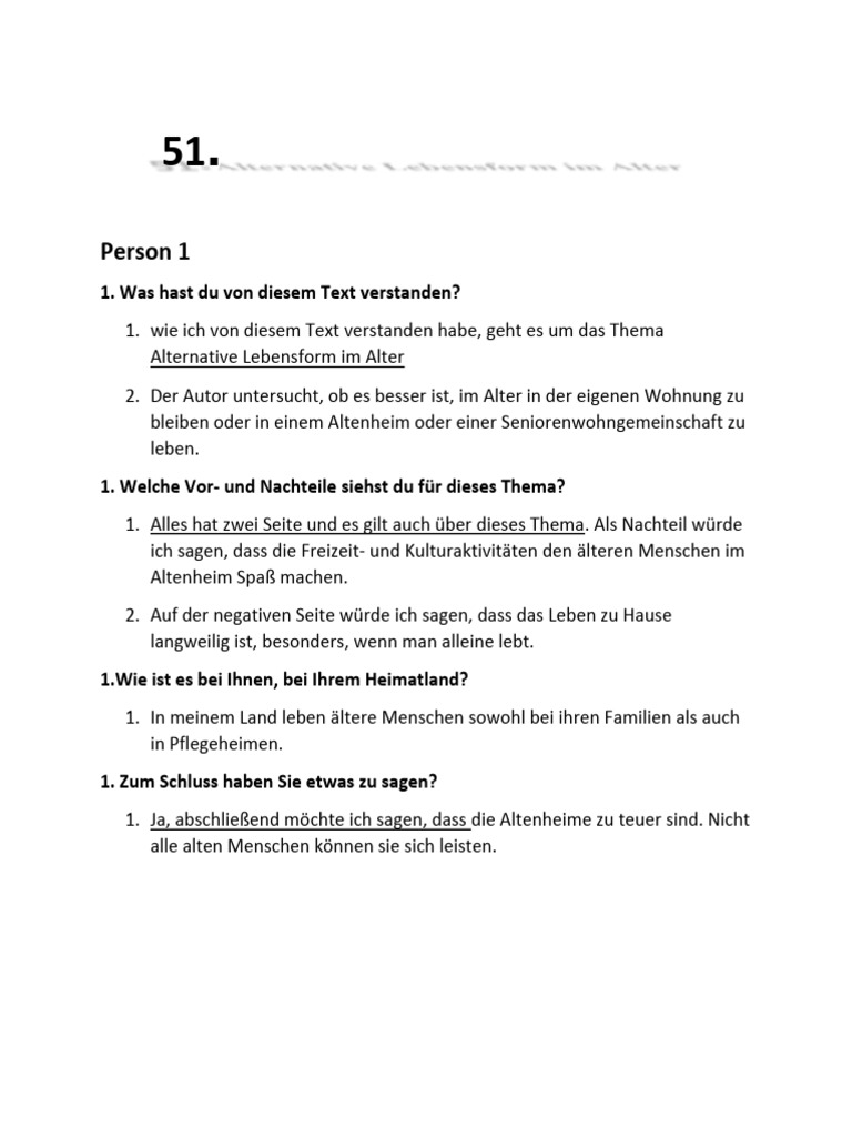 Alternative Lebensform Im Alter 1 | PDF