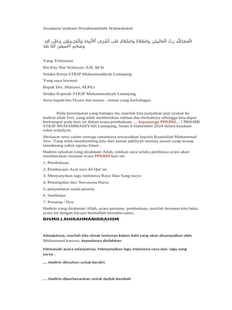 Mc Formal Pkkmb 2024 | PDF