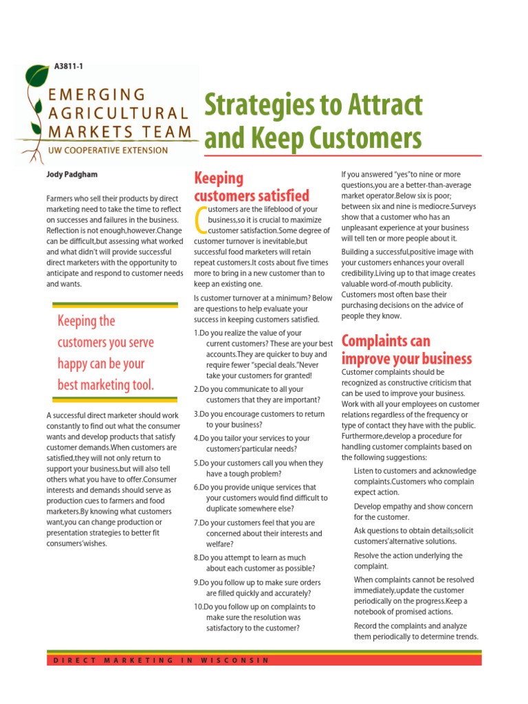 Attracting Customers Pdf