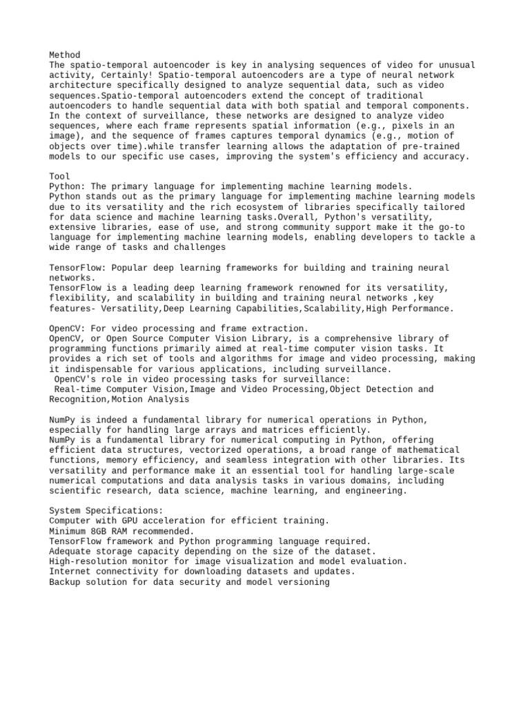 Method and Tools and System Specification | PDF | Machine Learning | Computers