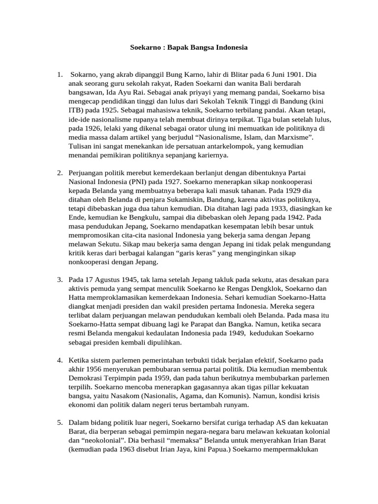 Tugas p5 Soekarno | PDF