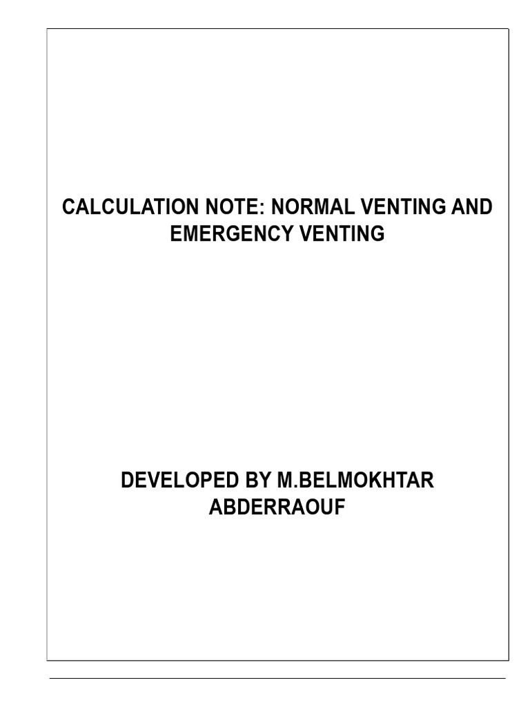Normal Venting & Emergency Venting | PDF