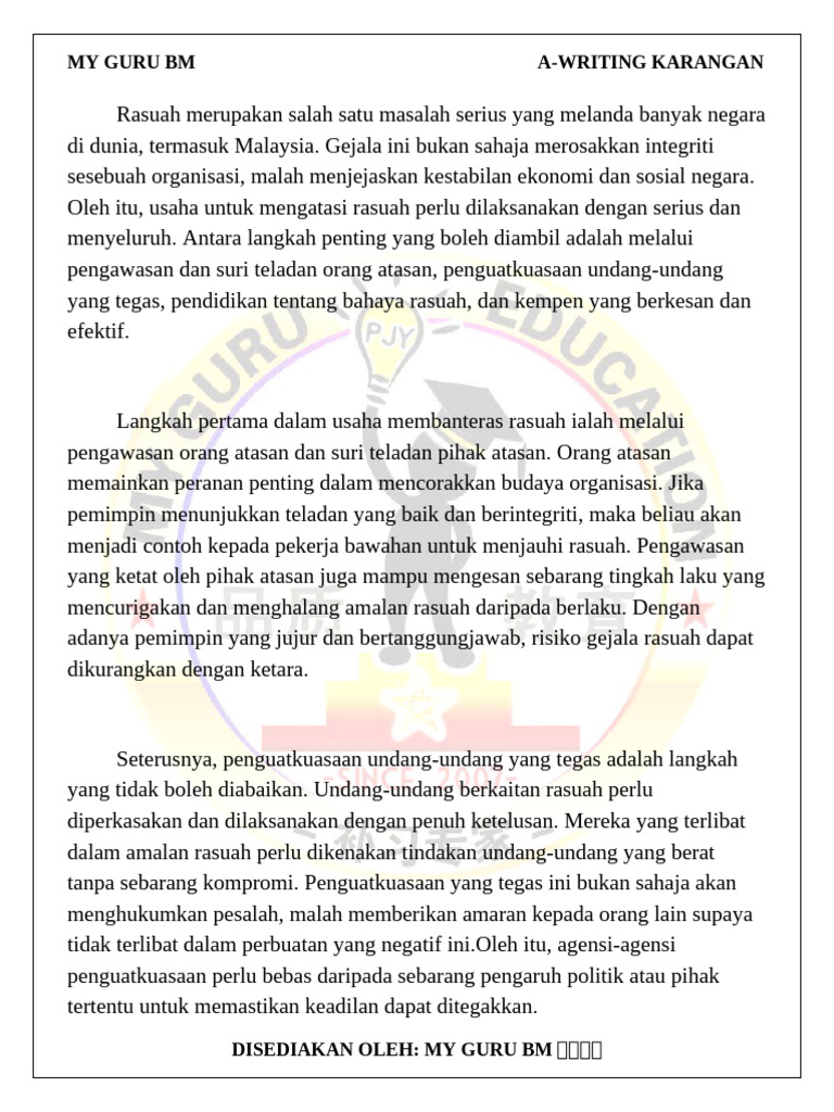 Tema - Rasuah (Usaha) | PDF