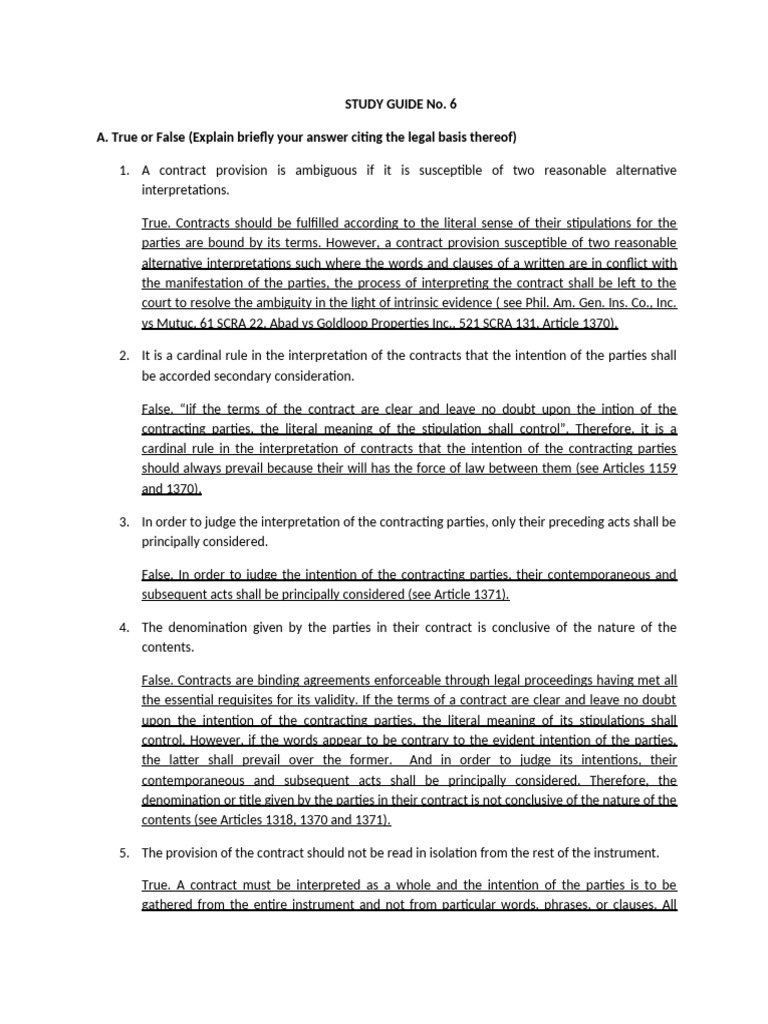 Study Guide 6 | PDF