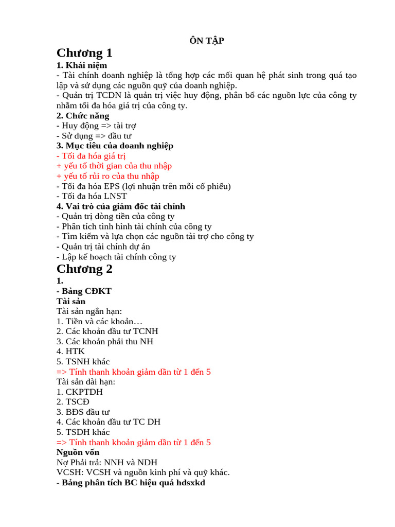 ÔN TẬP QTTC | PDF