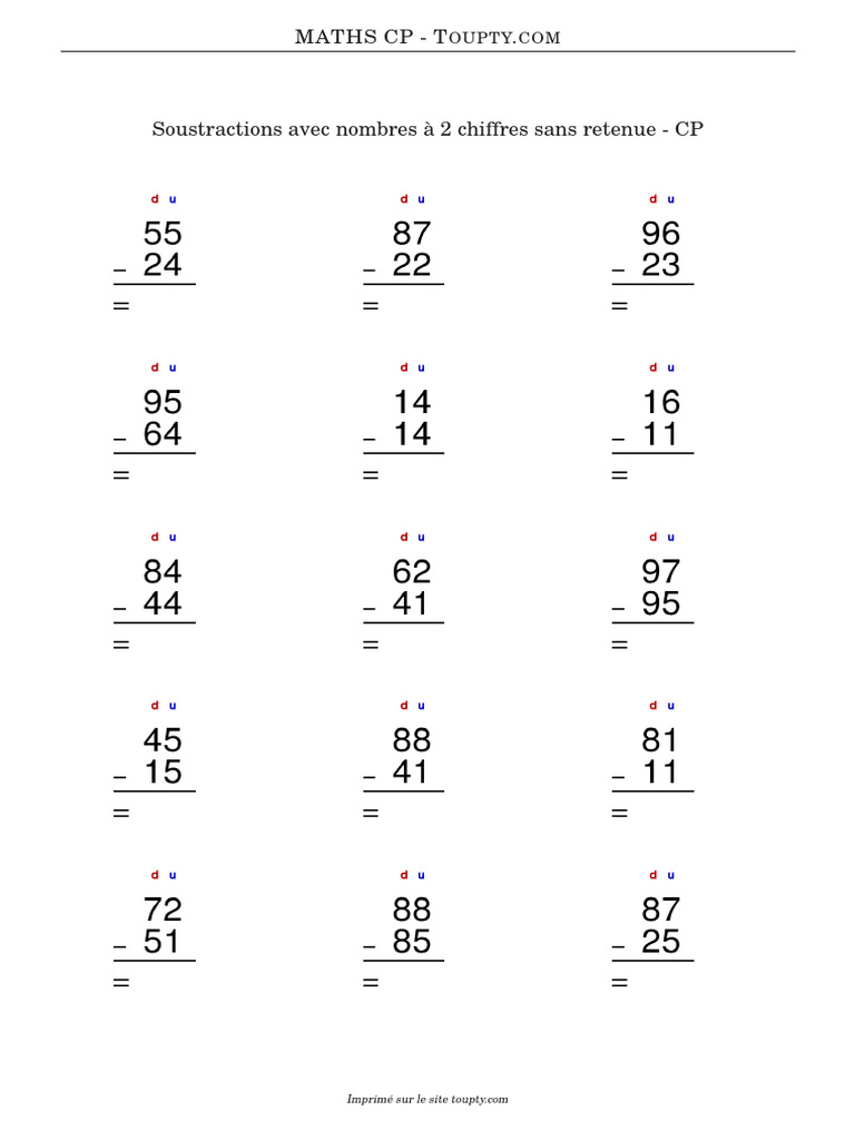 Soustraction CP 5 | PDF