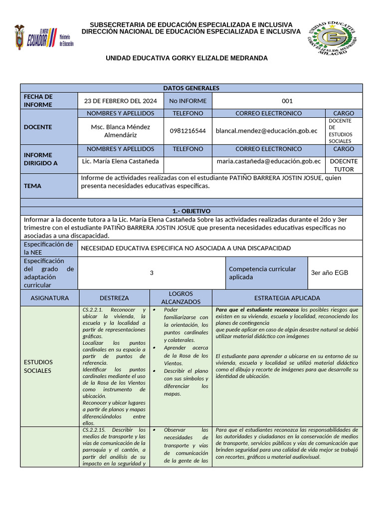 Informe de Jhon Fuentes Octavo B | PDF