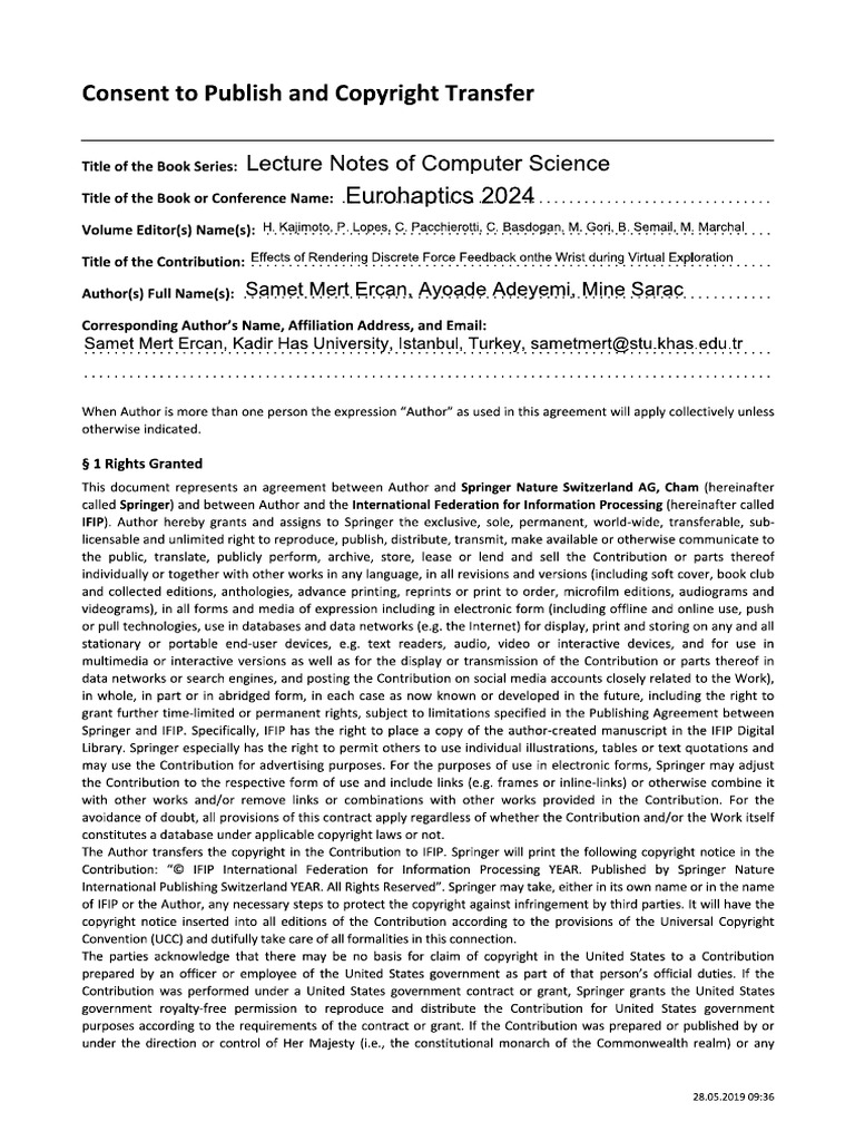 Copyright Form | PDF