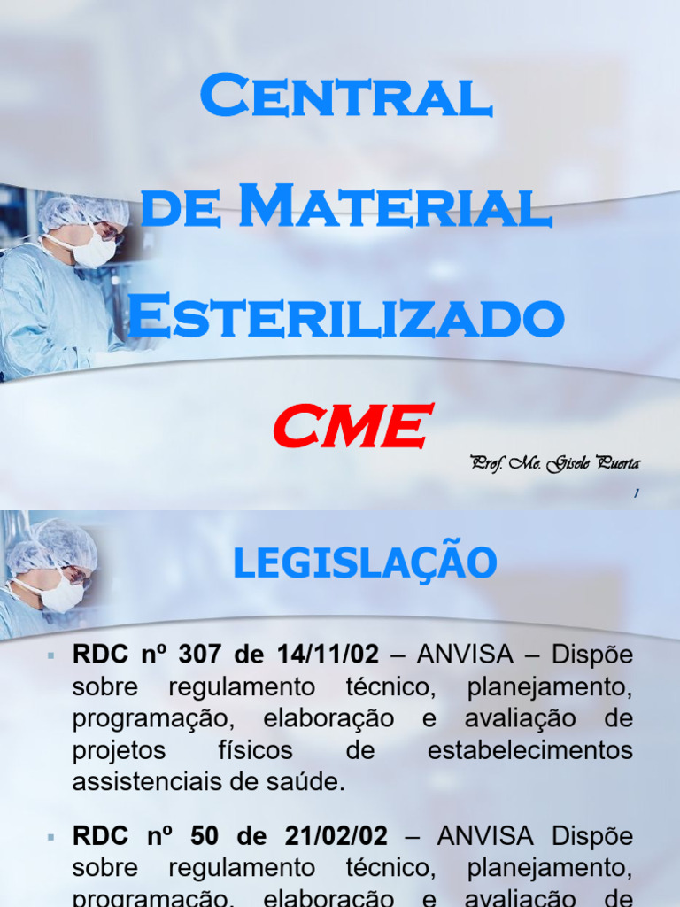 Central de Material e Esterilização CME | PDF
