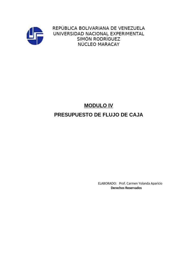 MODULO IV FLUJO DE CAJA | PDF