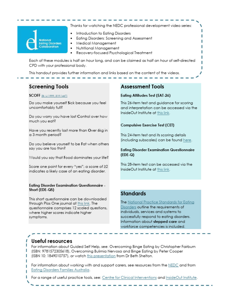 Screening Tools Assessment Tools Standards | PDF