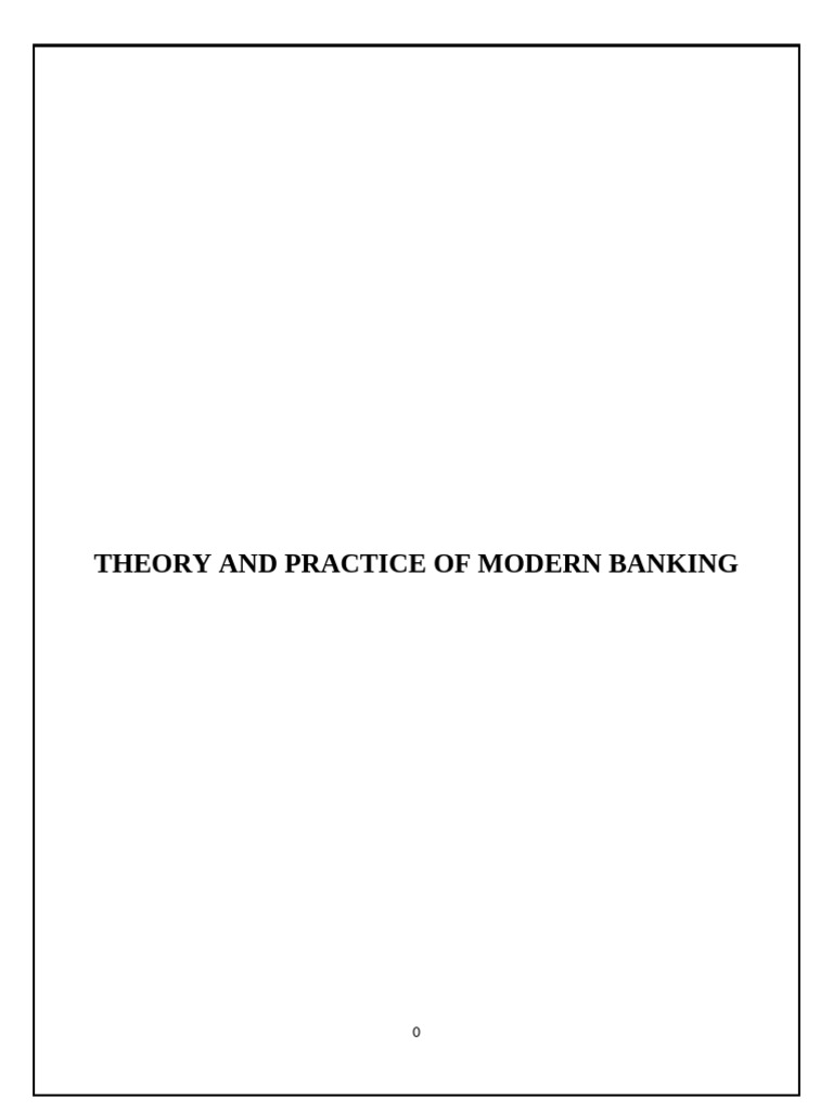 Ma If - Theory and Practice of Modern Banking | PDF | Banks | Reserve ...
