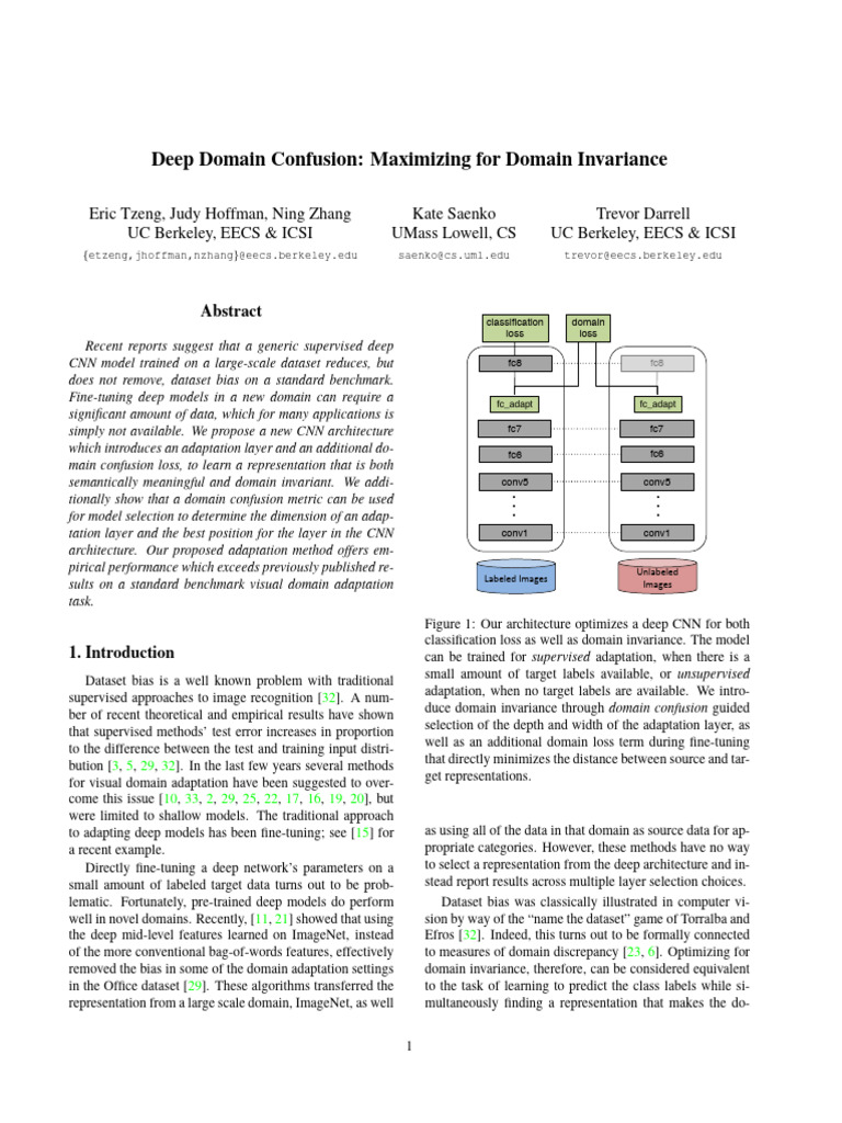 Tzeng Et Al - 2014 - Deep Domain Confusion | PDF