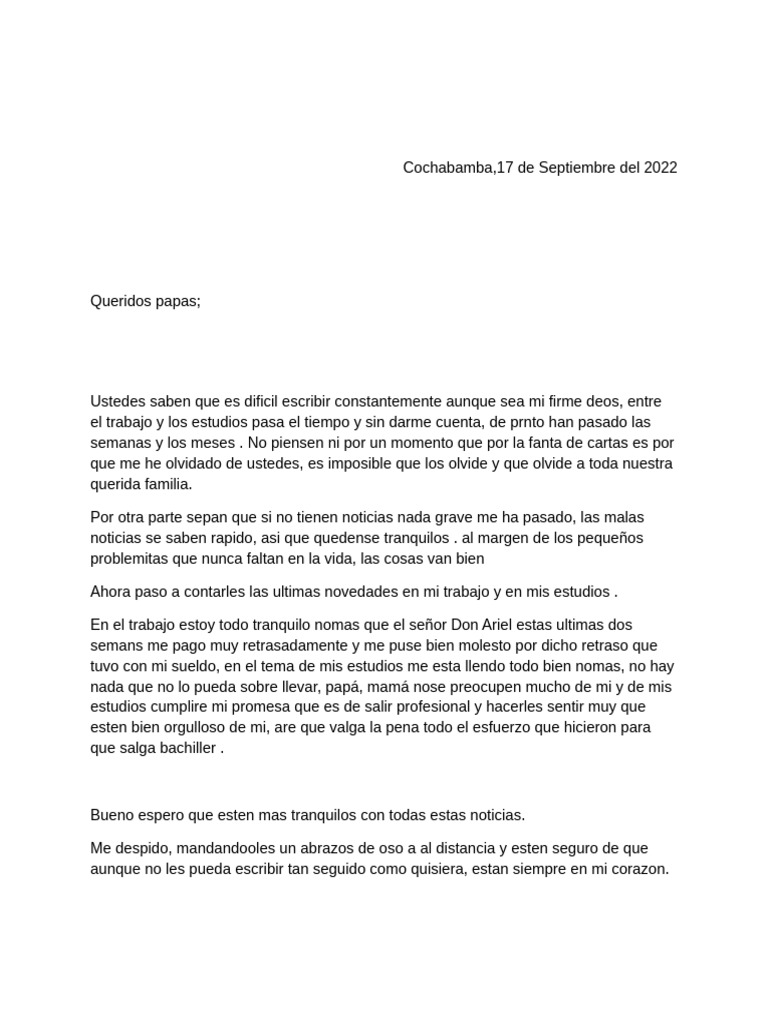 carta familiar | PDF