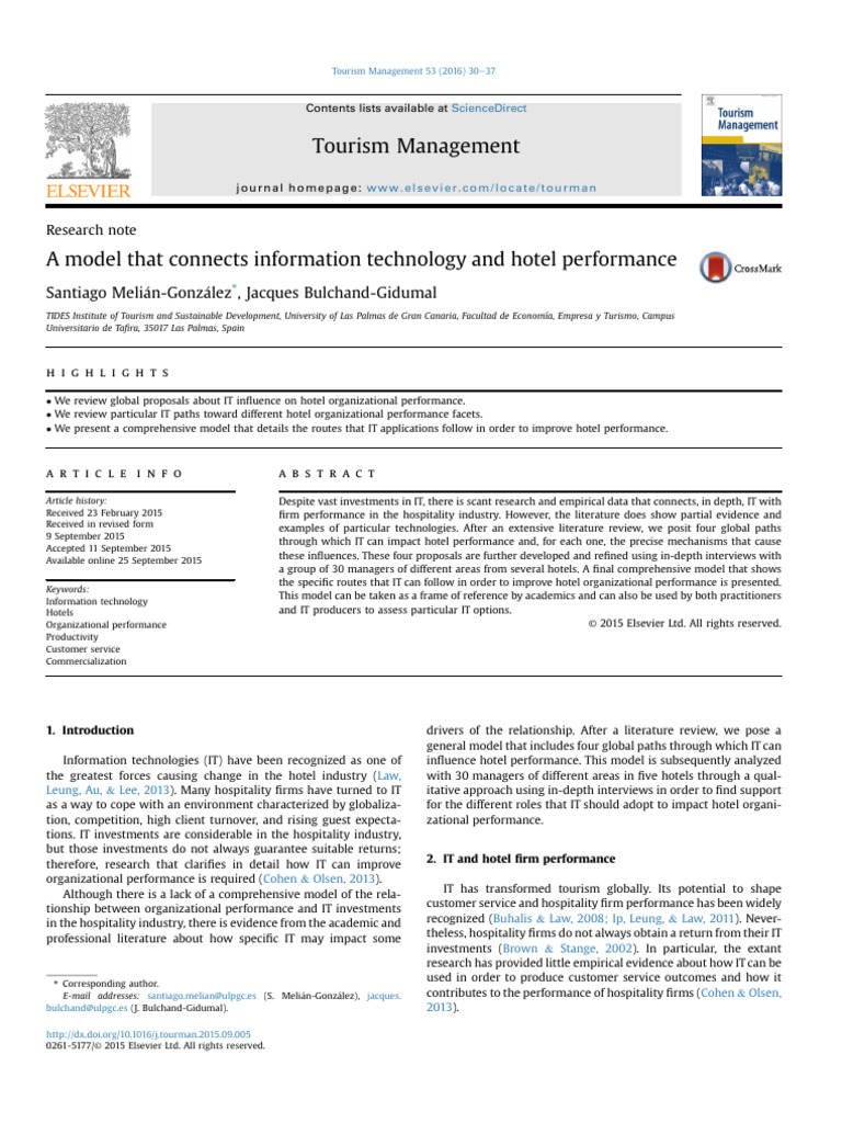 A Model That Connects Information Techno | PDF
