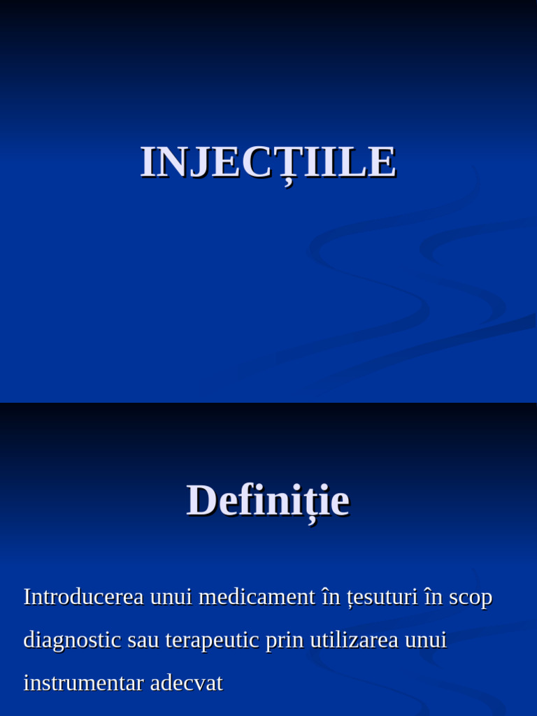 Injectiile | PDF