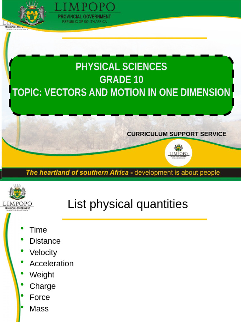 GRD 10 Vectors & Motion | PDF | Velocity | Euclidean Vector