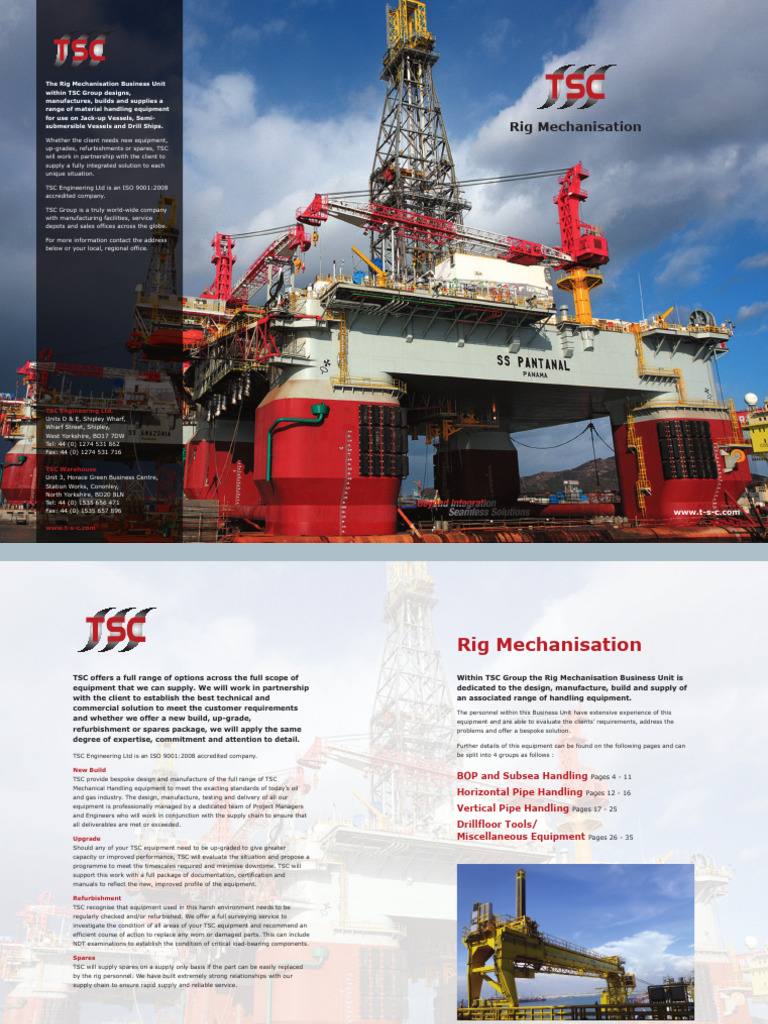 TSC Product Brochure - Rig Mechanisation | PDF