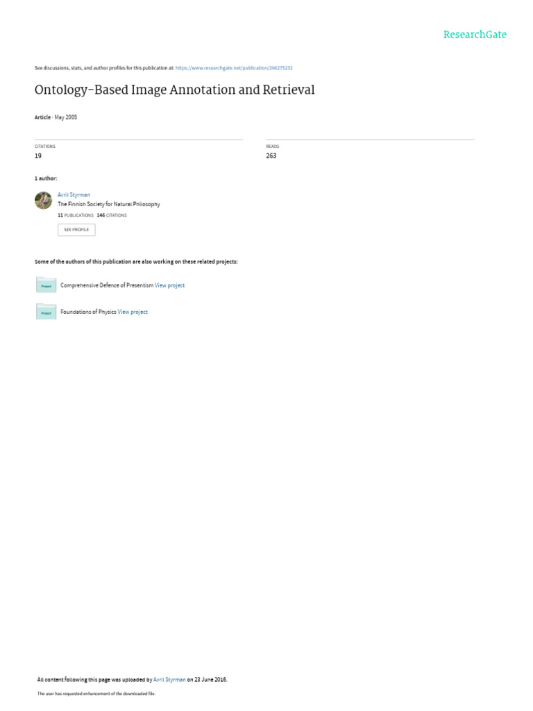 Ontology-Based Image Annotation and Retrieval | PDF