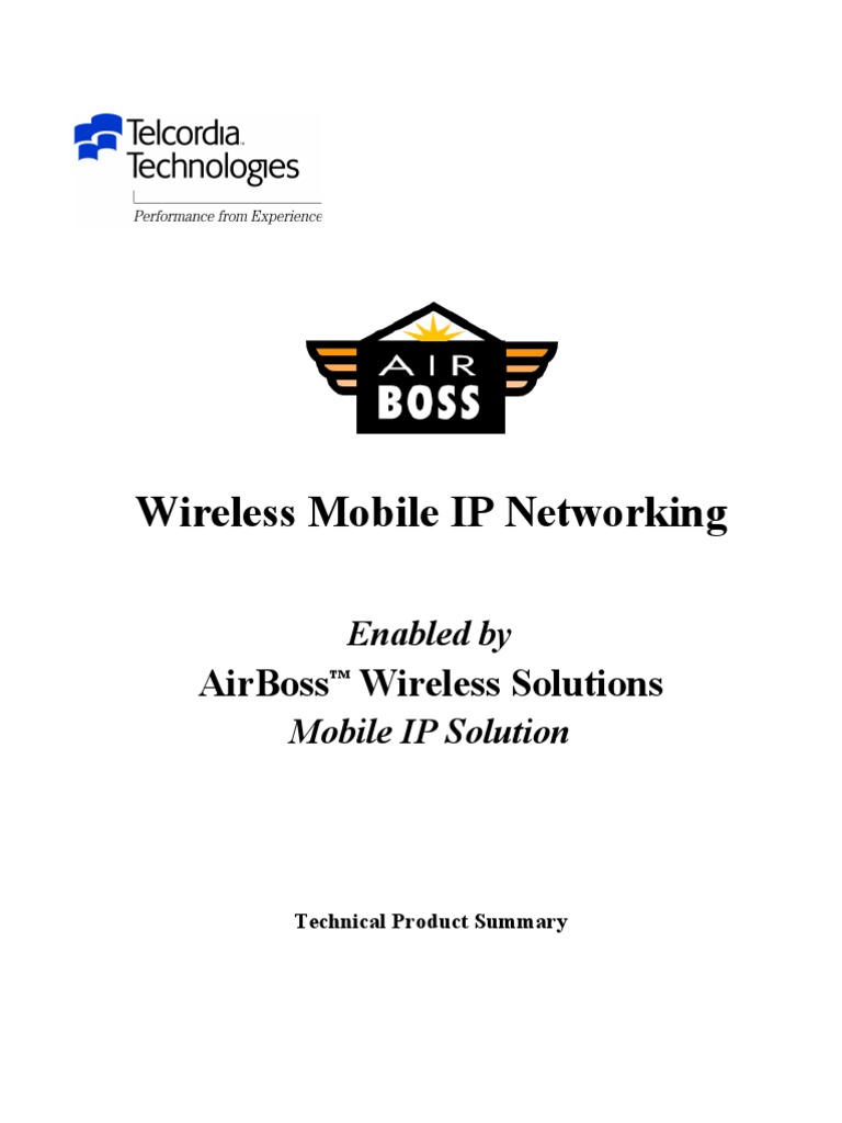 Wireless Mobile IP Networking | PDF | Computer Network | Ip Address