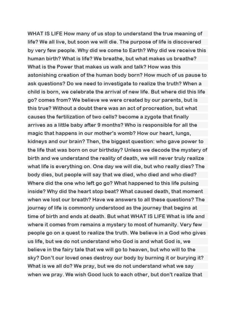What Is Life | PDF