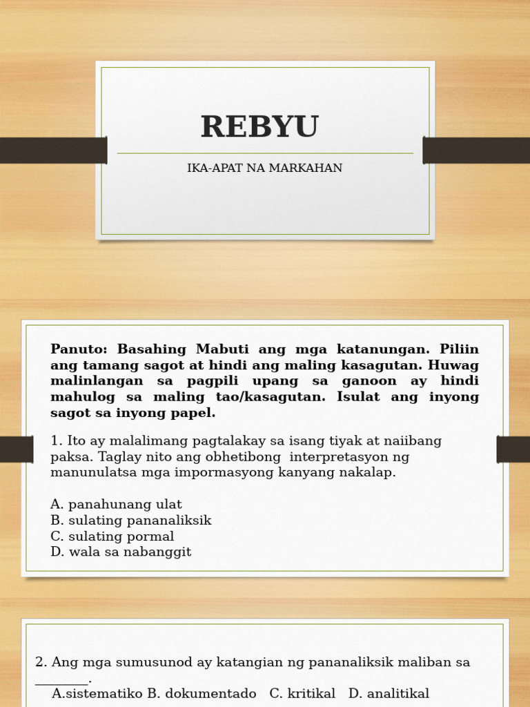 Rebyu | PDF