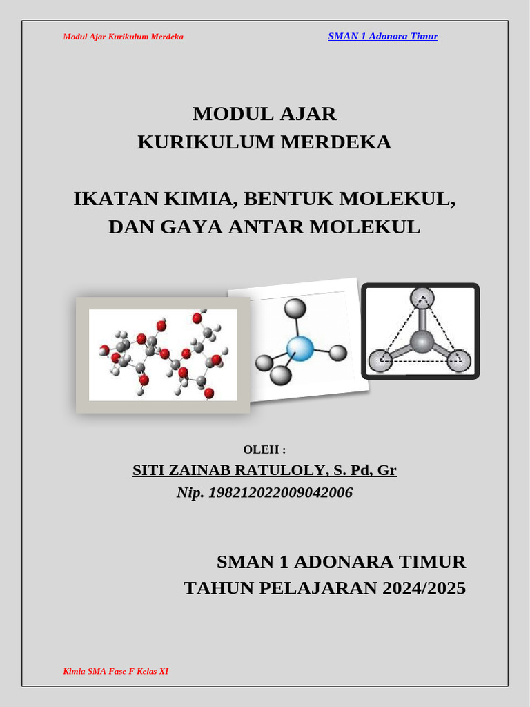 Modul Ajar XI SMA Kimia Fase F Bab 2 | PDF