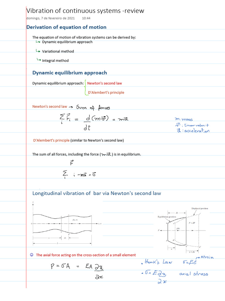 Vibration of Continuous Systems - Review | PDF | Calculus Of Variations | Lagrangian Mechanics
