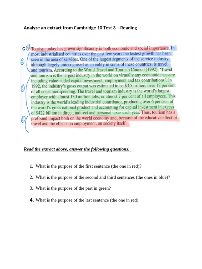 Analyze An Extract From Cambridge 10 Test 3 | PDF