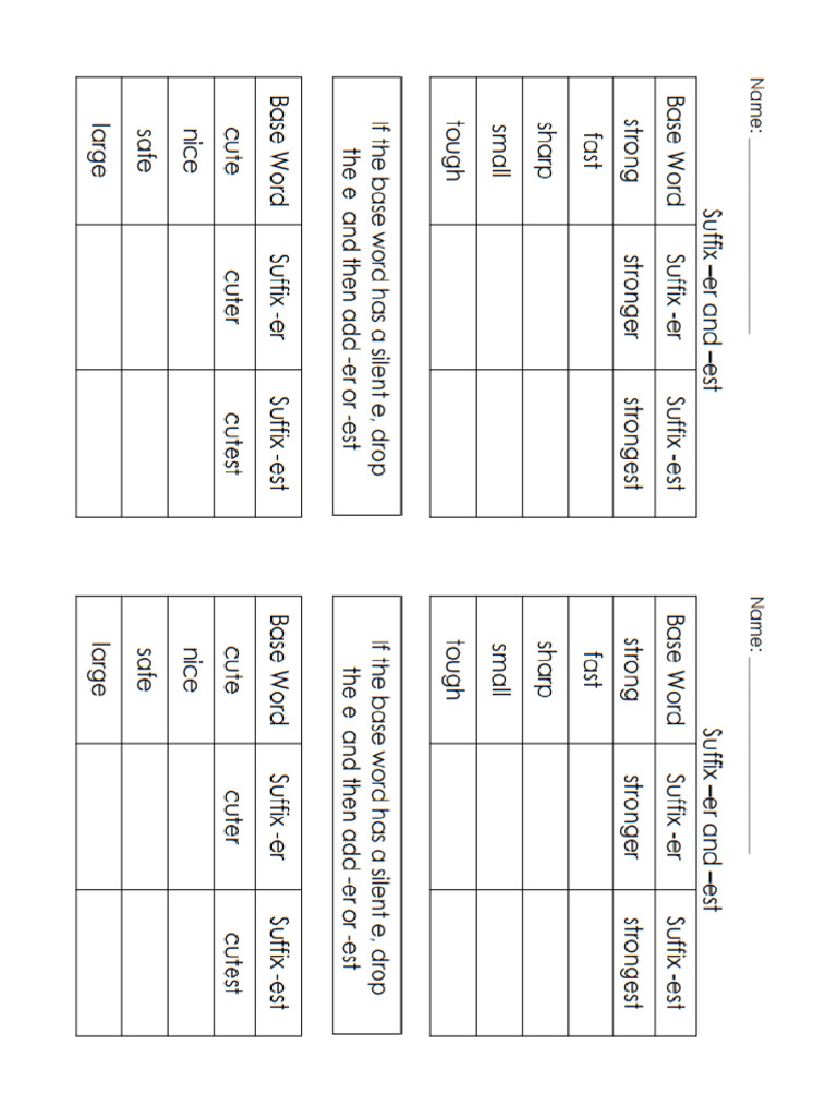 Er Est Words PDF | PDF