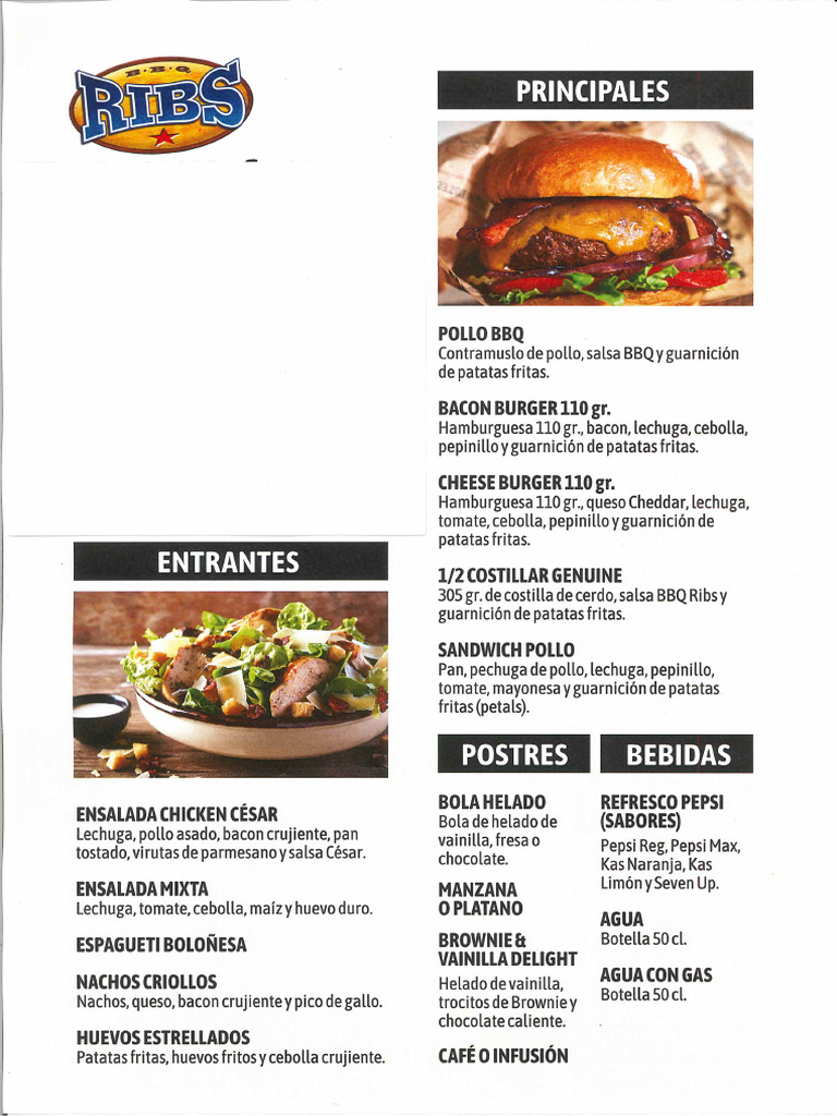 Ribs Menu | PDF