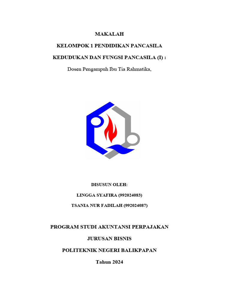 Makalah Pend - Pancasila Kel.1 | PDF