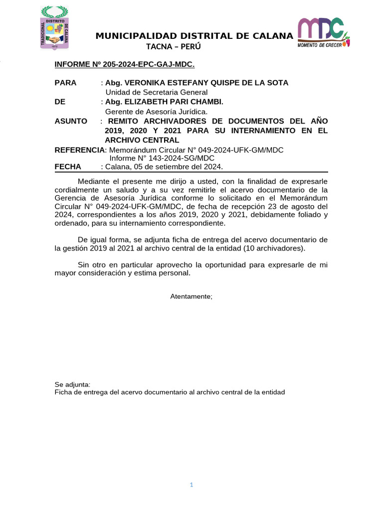 Informe #ACERVO DOCUMENTARIO 2019 - 2021 | PDF