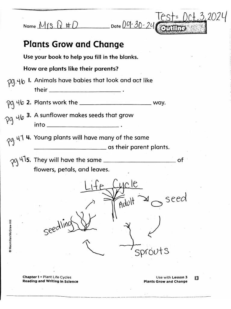 Ch.1, Lesson 3 science | PDF