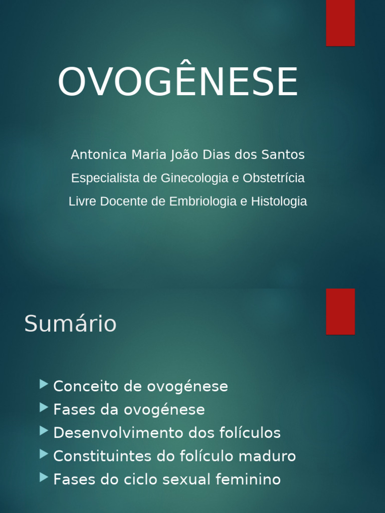 Aula 4 OVOGÊNESE 4 | PDF