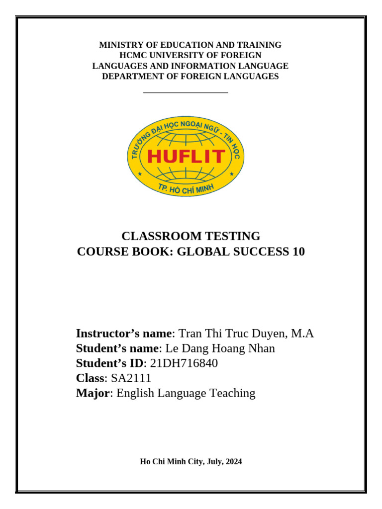 Classroom Testing Final Project (Draft) | PDF