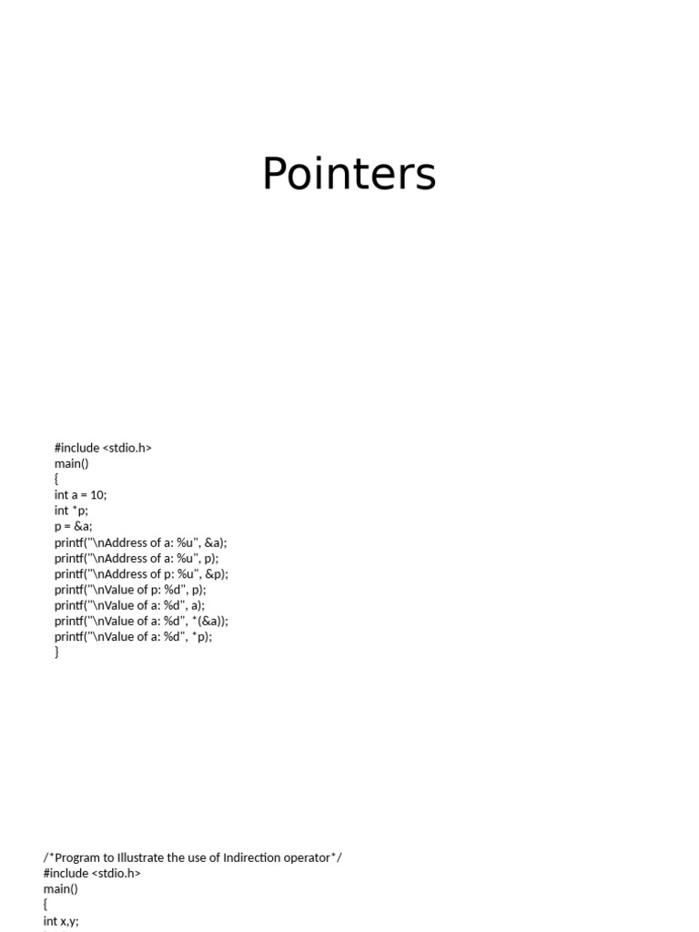 Pointers | PDF