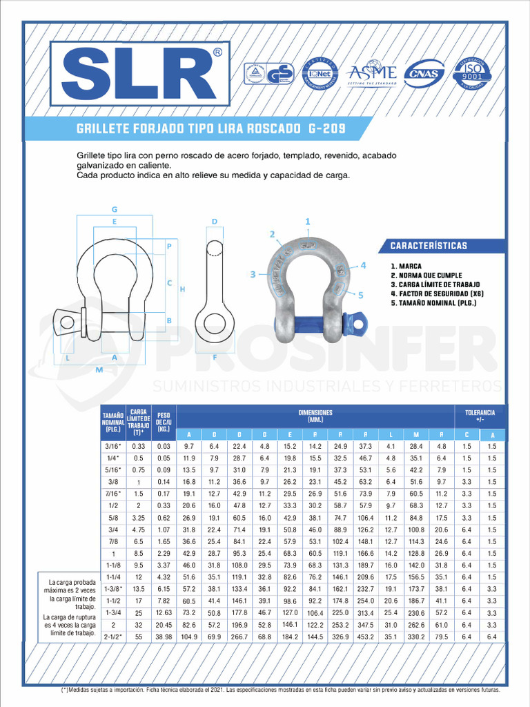 grillete-de-acero-forjado-ancla-tipo-lira-g-209-3-8-srl-ficha-tecnica | PDF
