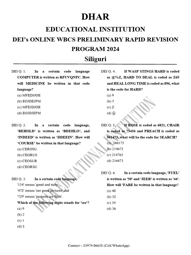 Coding Decoding-I | PDF