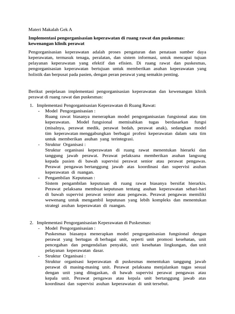 Materi Makalah KMK | PDF