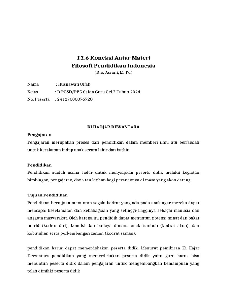 T2.6 Koneksi Antar Materi - FPI | PDF