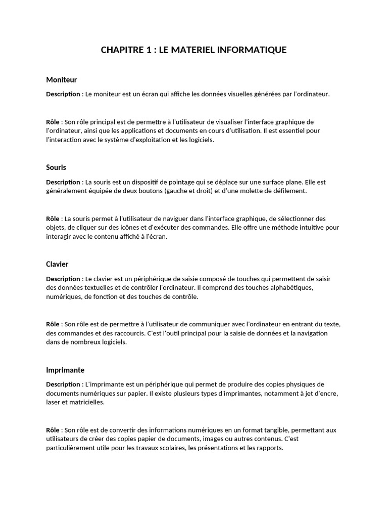 Chapitre 1 | PDF
