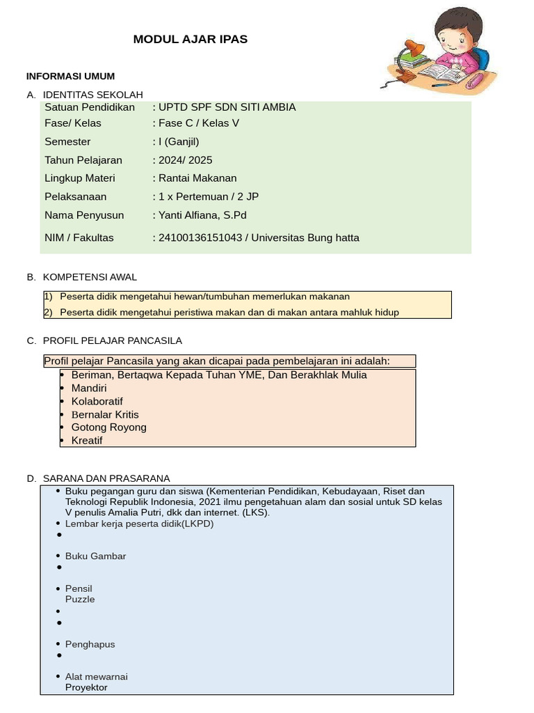 Modul Ajar Kelas 5 Pdf