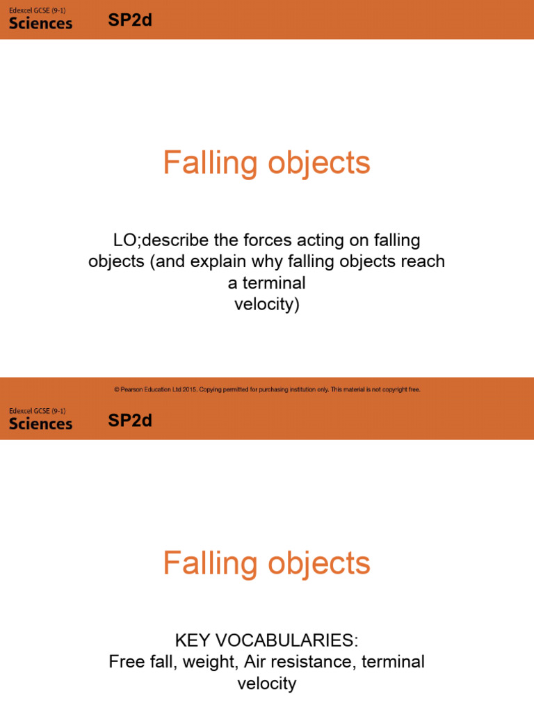 YR10 PHYSICS, W6, L1, T1, Falling Objects | PDF