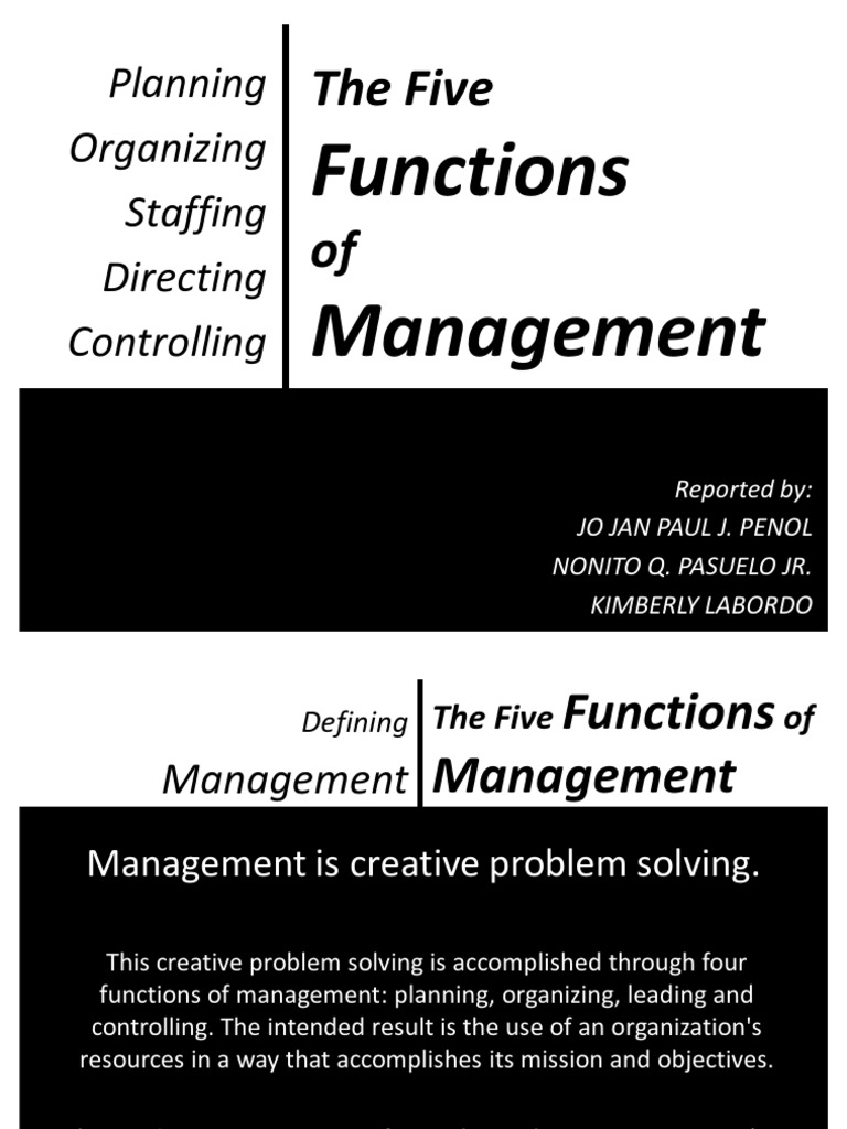 Functions of Management | PDF | Human Resources | Performance Appraisal