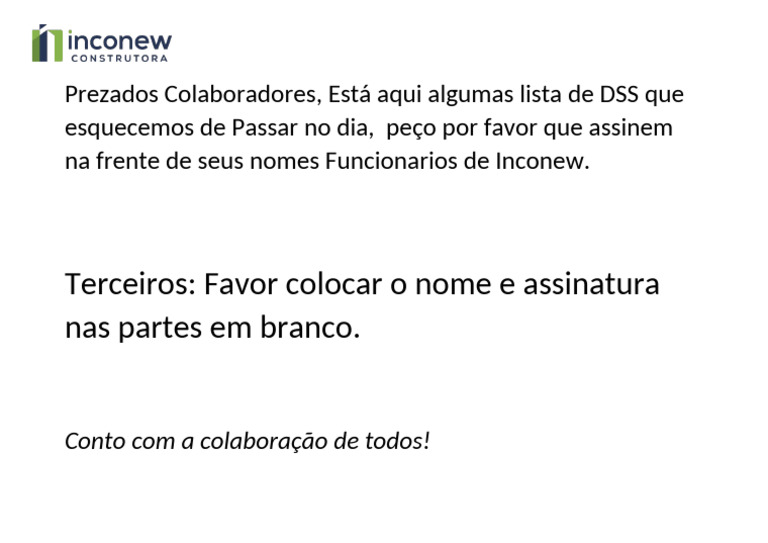 Prezados Colaboradores | PDF