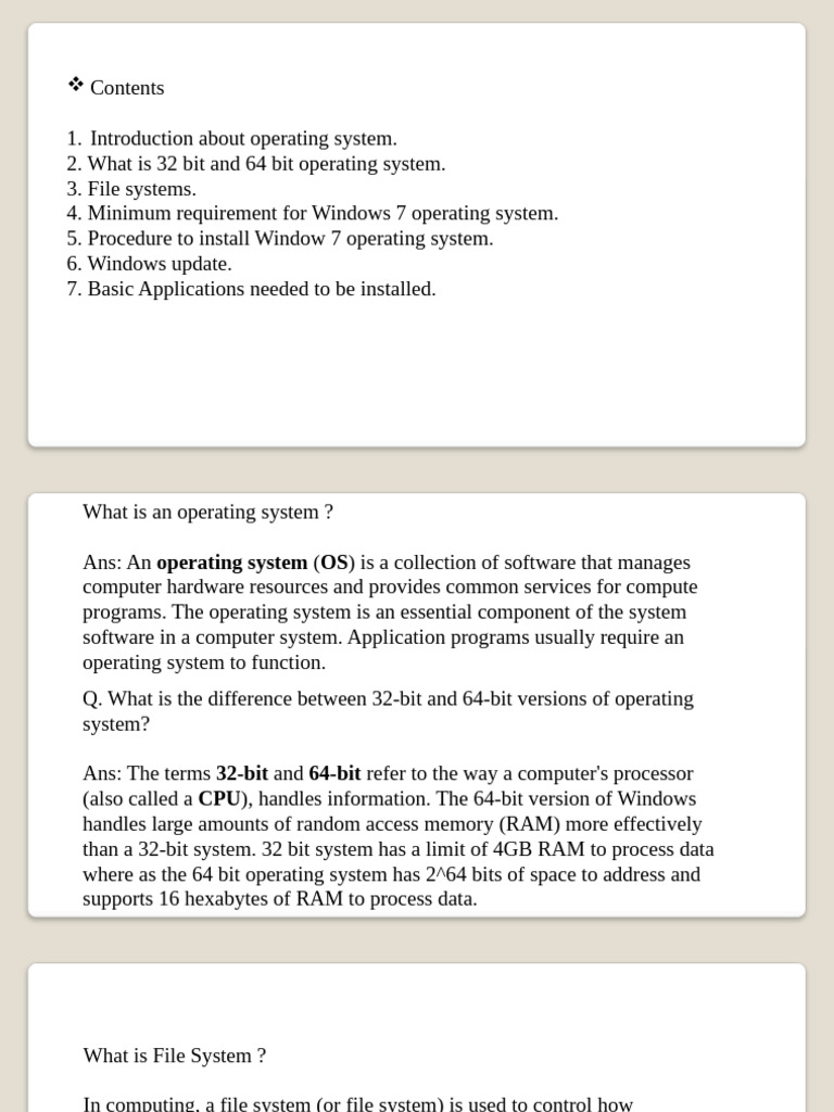 How Install Operating System - 100858 | PDF