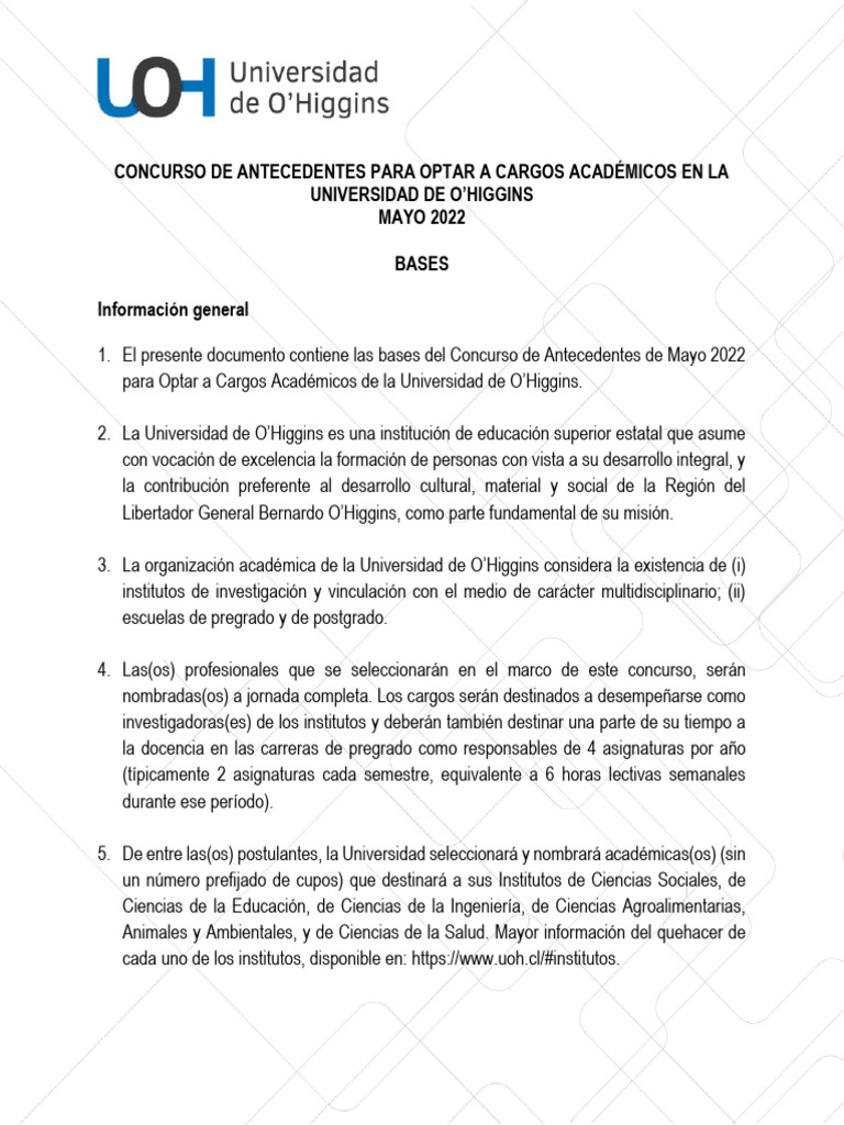 Bases Concurso May 2022 | PDF | Technology & Engineering